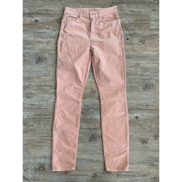 MOTHER | Pants & Jumpsuits | Mother The High Waisted Looker Pink Velvet ...